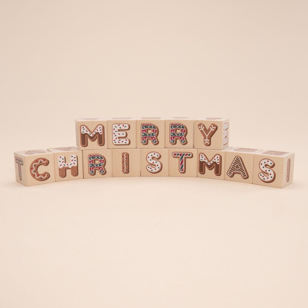 Merry Christmas ABC Blocks | Uncle Goose Toys